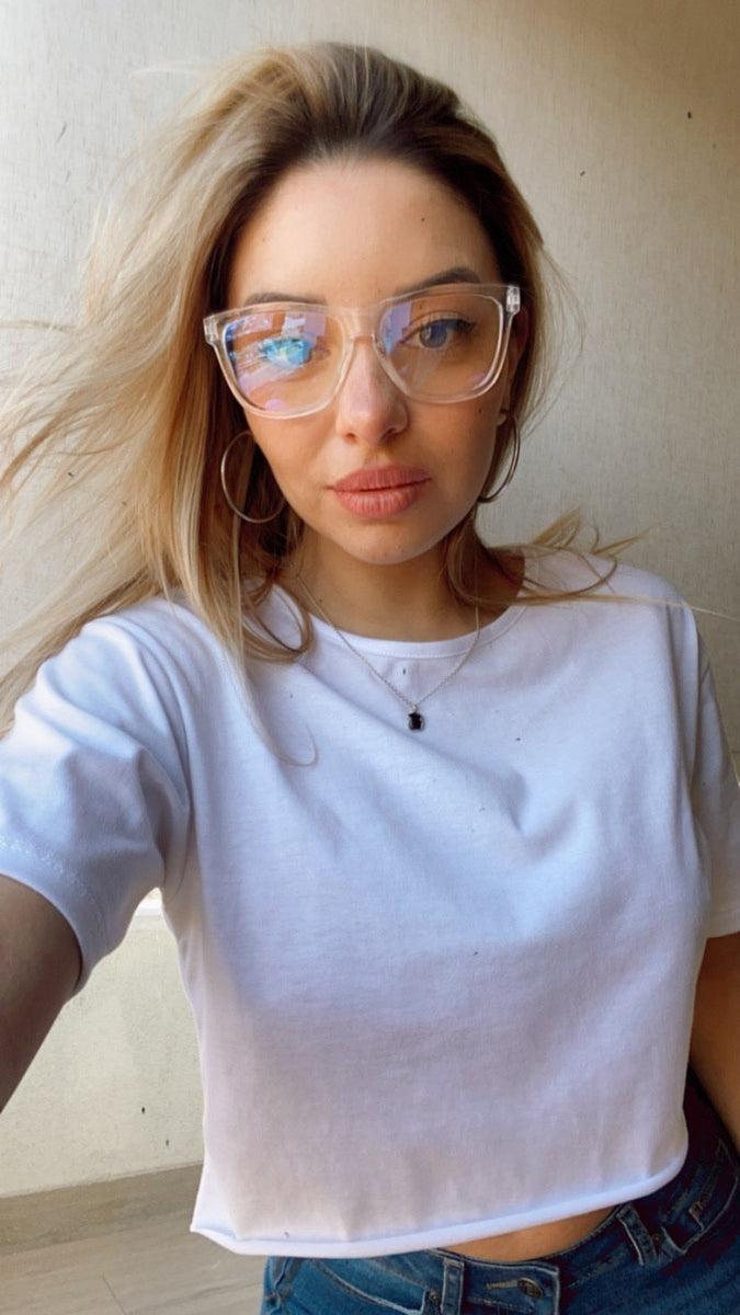 Wayfarer shiny crystal anti blue light – Vitra Chile